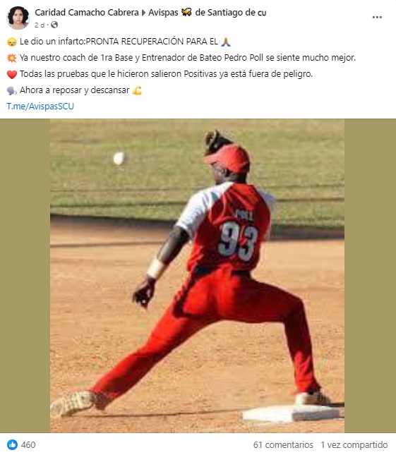 Santiago de Cuba: el expelotero Pedro Poll fue ingresado en terapia ...